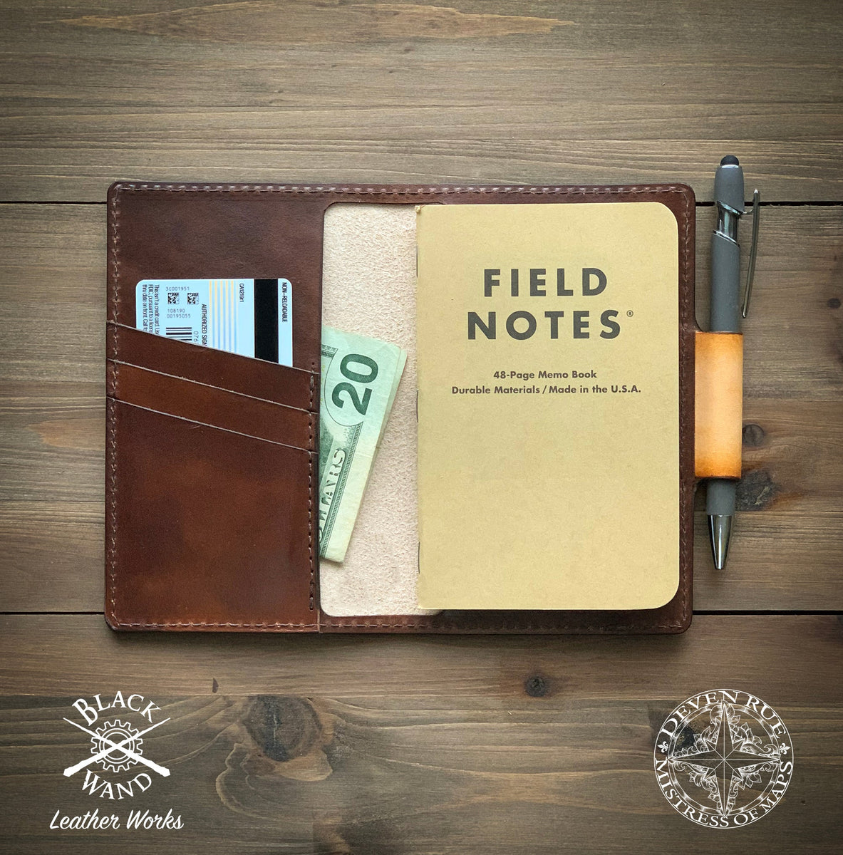 "Ranger's Field Guide" Passport Wallet – Black Wand Leather Works